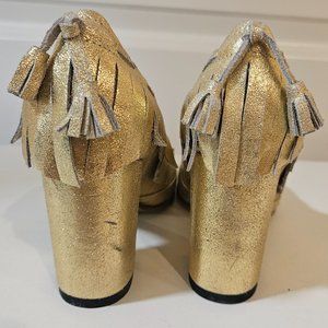 Irregular Choice | Shoes | Irregular Choice Gold Fringe Loafer Style ...
